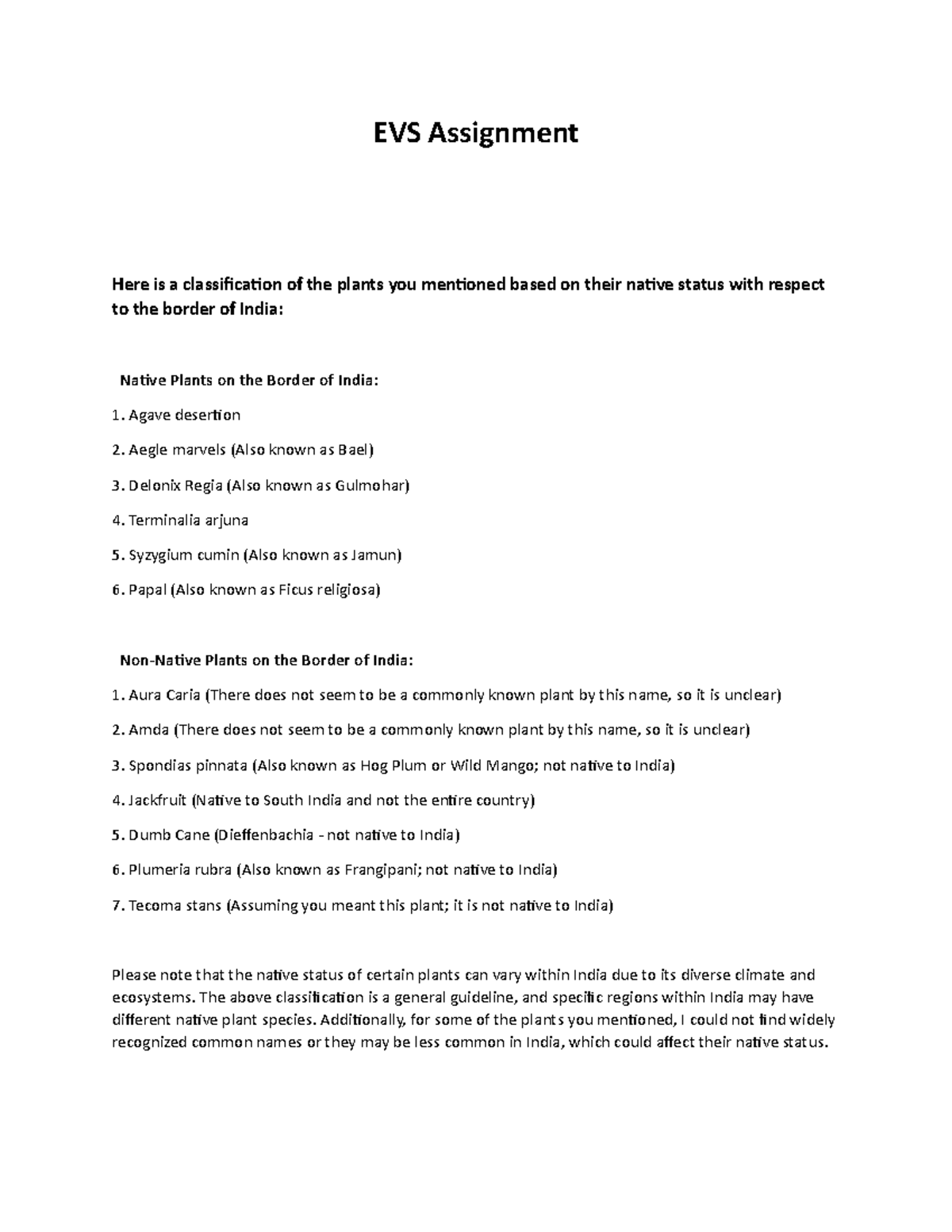 EVS Assignment - kjgfdk.gafb - EVS Assignment Here is a classification ...