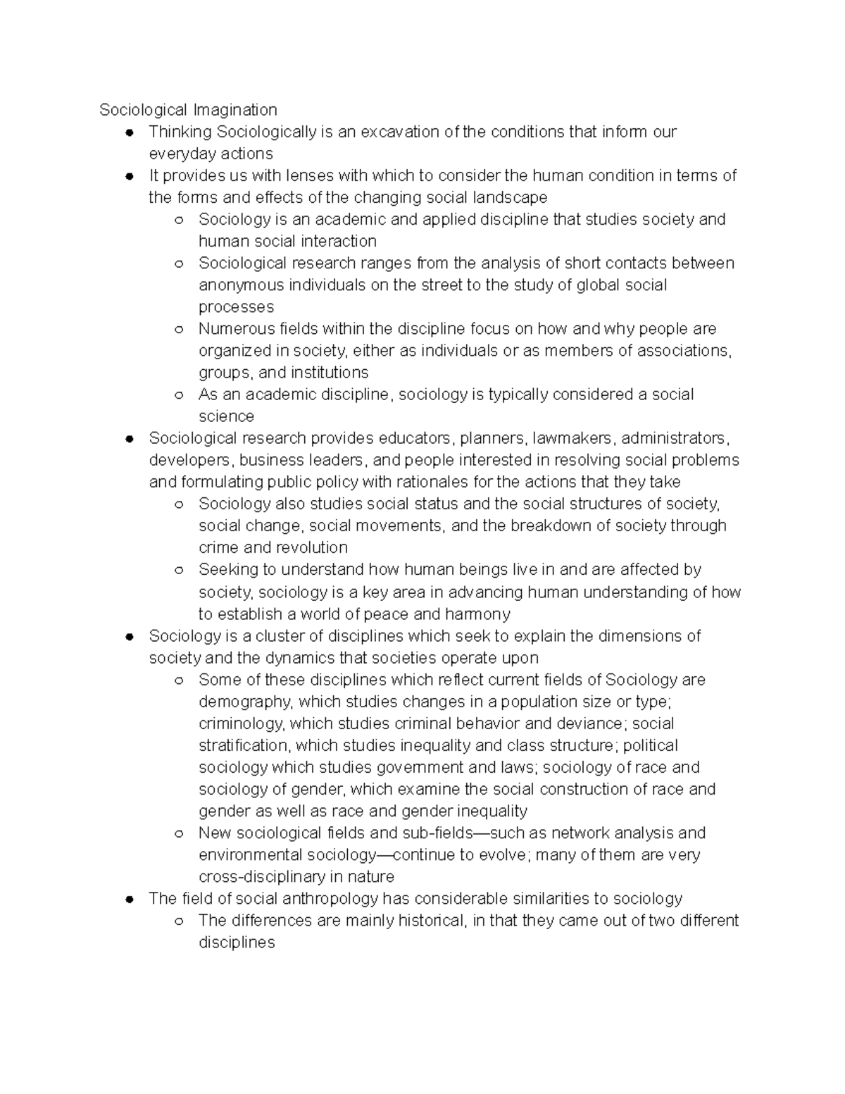 Soci101 sociological imagination - Sociological Imagination Thinking ...