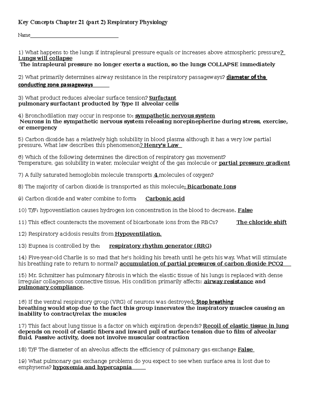 Key Concepts Chapter 21 Part 2 Key Concepts Chapter 21 Part 2
