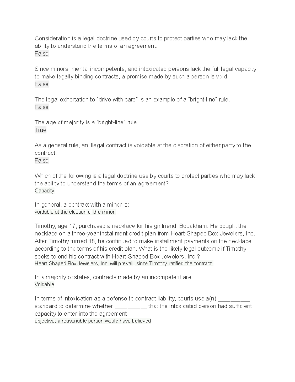 Quiz Chapter 8 Part Two Business Law Consideration Is A Legal quiz-chapter-8-part-two-business-law-consideration-is-a-legal