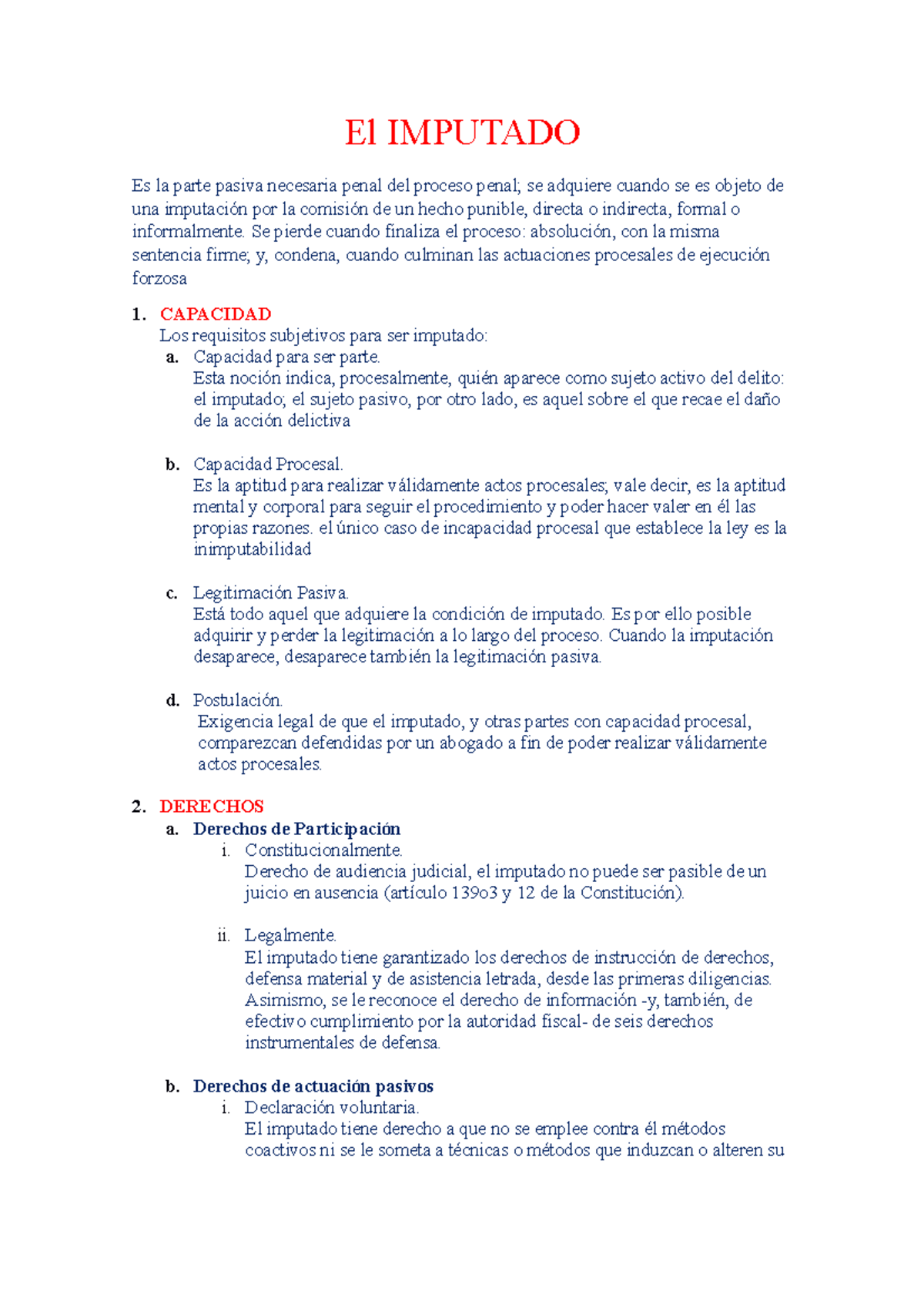 El Imputado - .webfwe - El IMPUTADO Es la parte pasiva necesaria penal ...