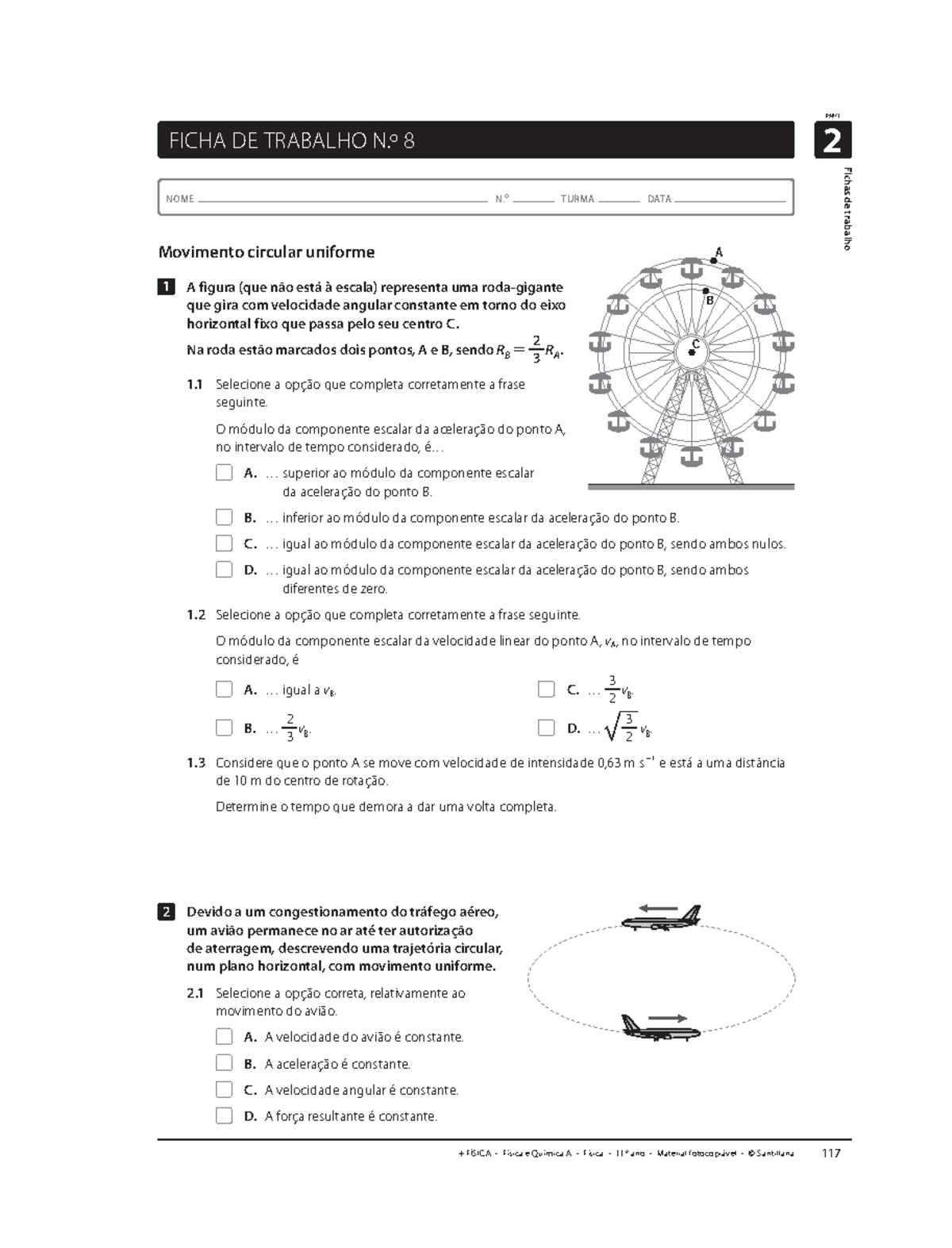 Ficha treino fq 11 - 117 2 Parte Fichas de trabalho Física • Física e ...