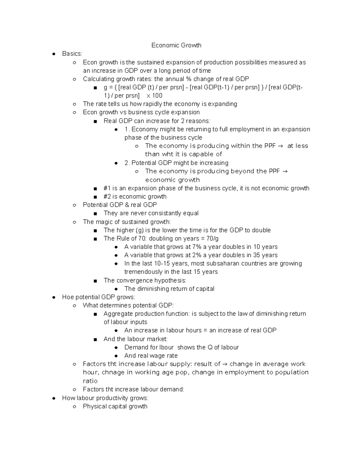 Economic Growth - Economic Growth Basics: Econ growth is the sustained ...