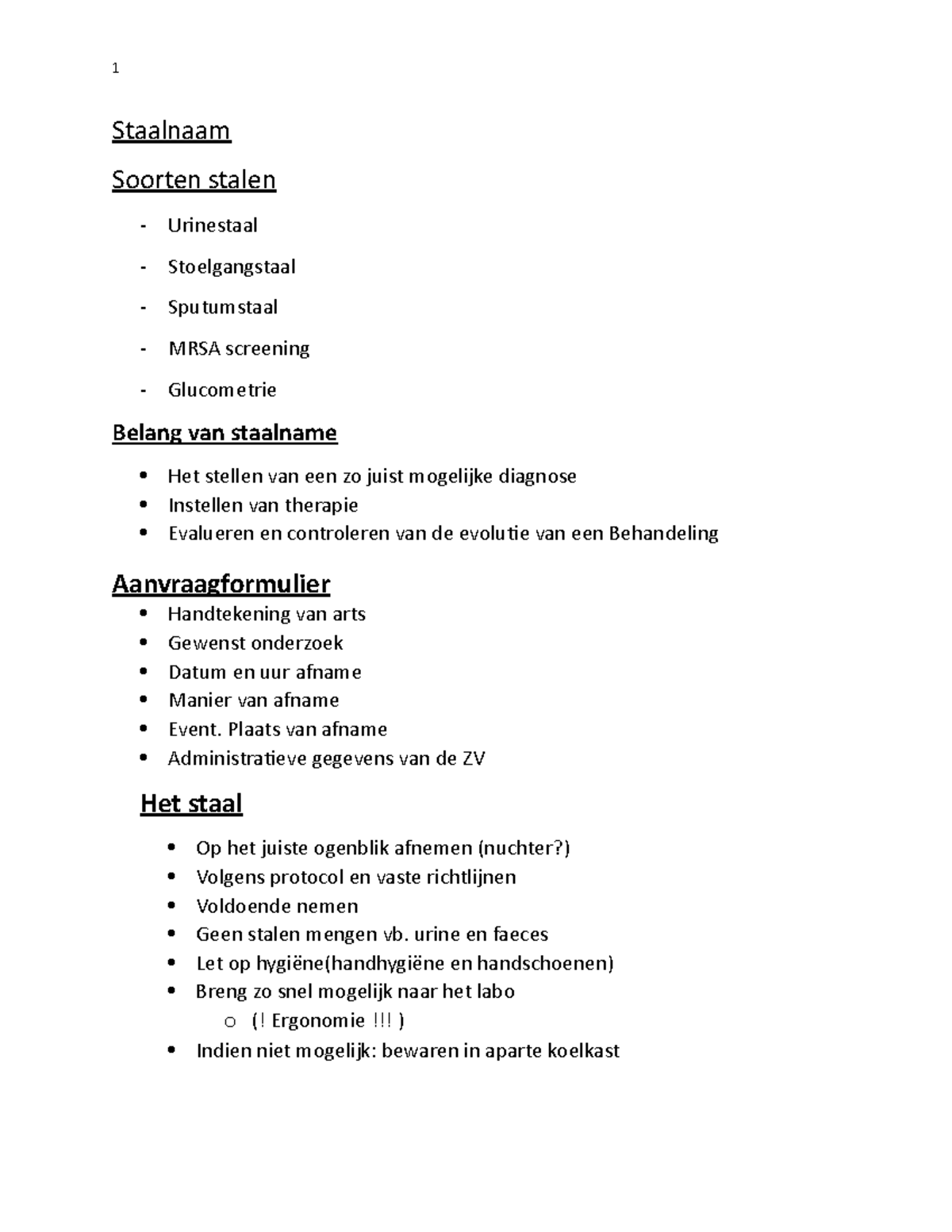 Staalnaam - 1 Staalnaam Soorten stalen - Urinestaal - Stoelgangstaal ...