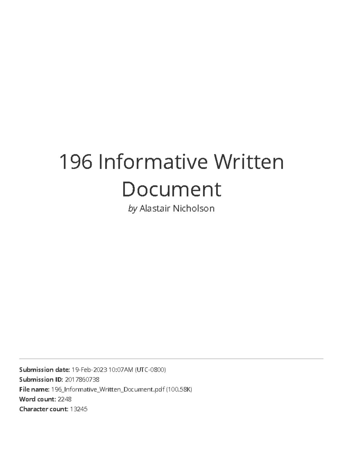 196 Informative Written Document - One of which is the historic ...