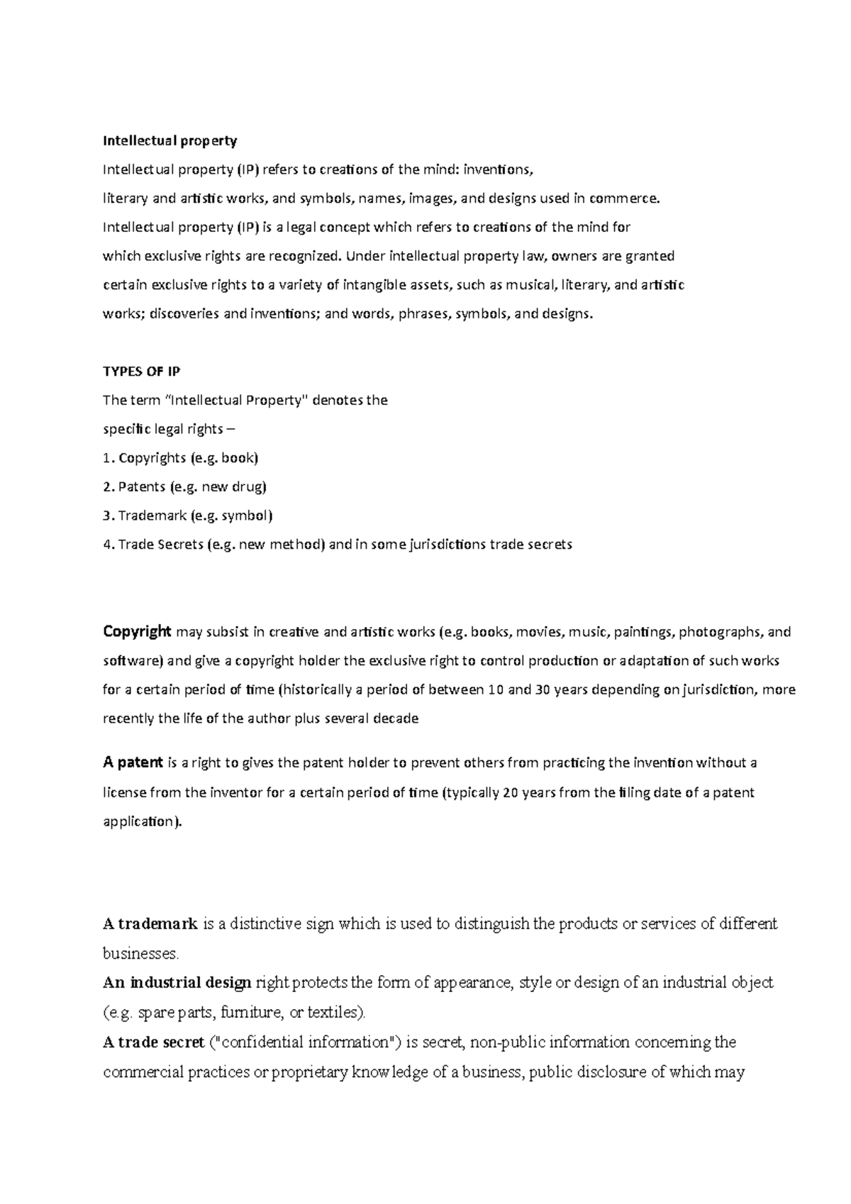 Intellectual property Intellectual prope - Intellectual property ...