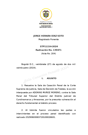 Resumen DE LA Sentecia 4290 - RESUMEN DE LA SENTECIA 4290 - 1 La ...