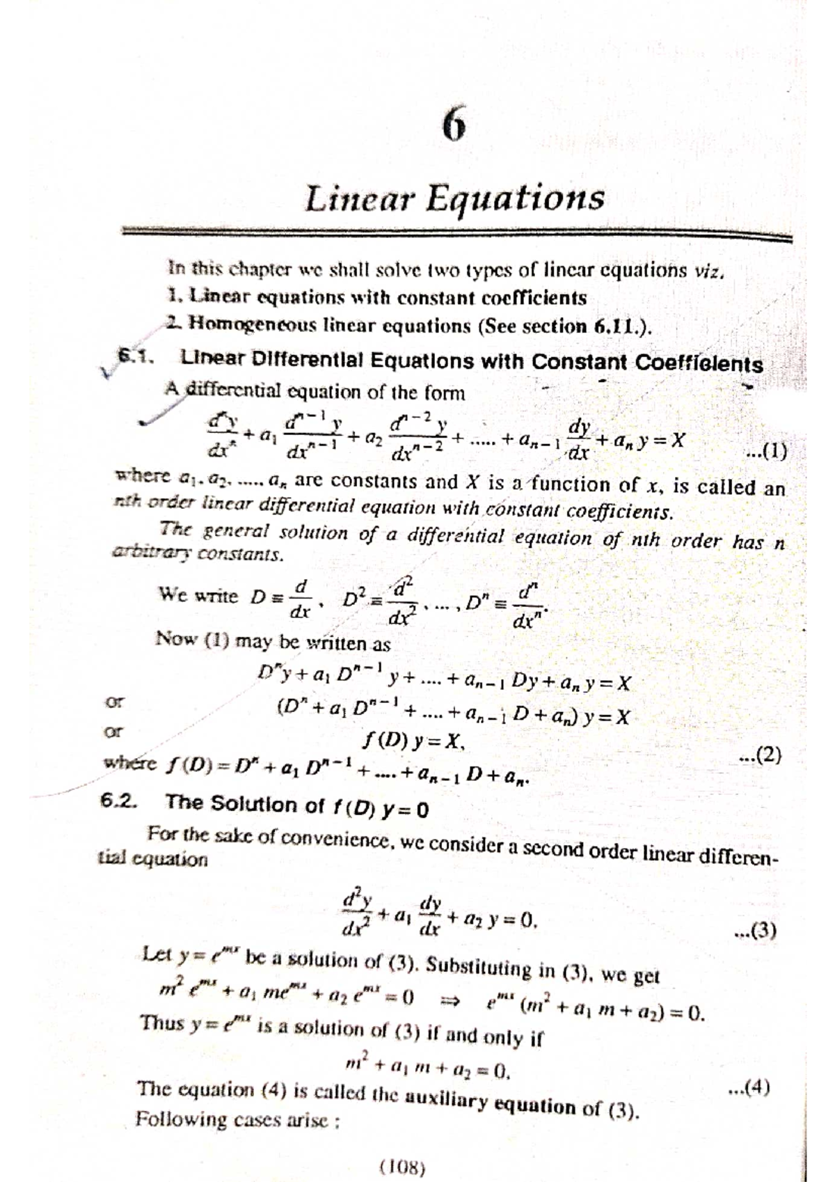 1. Linear Equations Ch. 6 - Bachelor of Arts - Studocu
