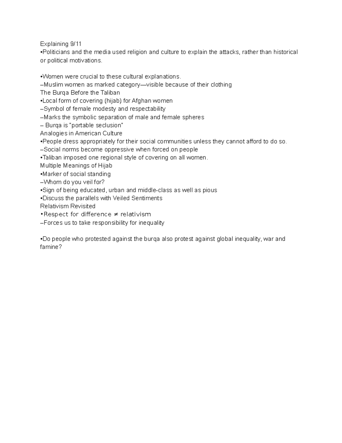 Politics - Notes - Explaining 9/ •Politicians and the media used ...