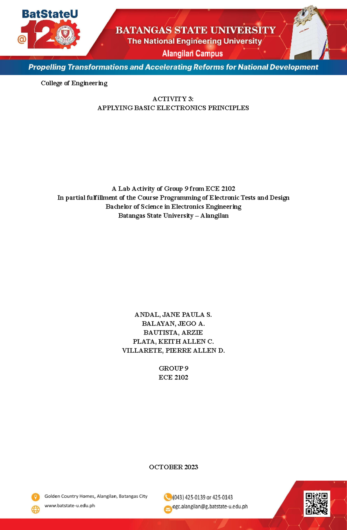 Group 9 - Activity 3 - LabVIEW graphical programming - ACTIVITY 3 ...