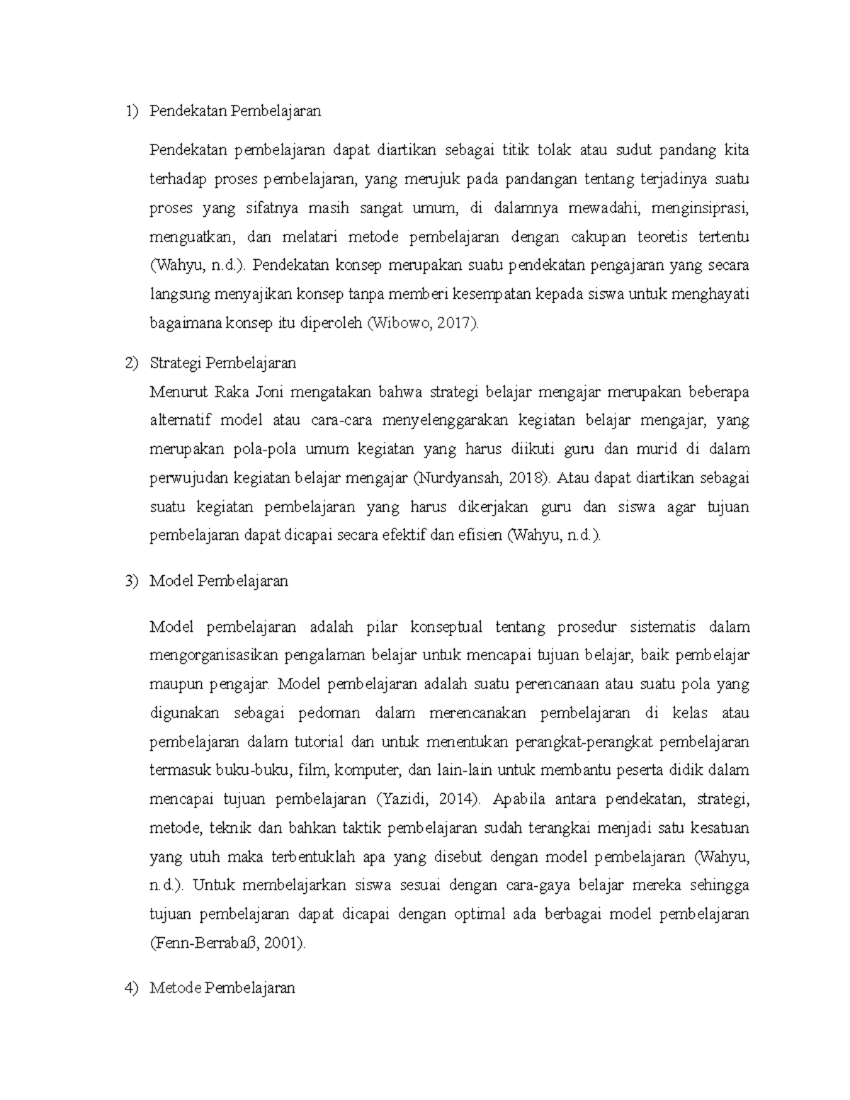 Pendekatan, Model, Metode, Strategi, Teknik Pembelajaran - Pendekatan ...