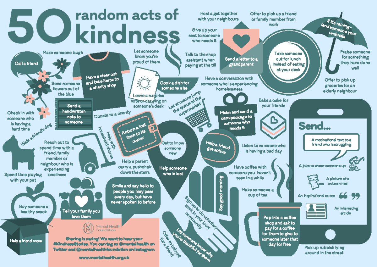 50 random acts of kindness - If it's raining lend someone - umbrella ...