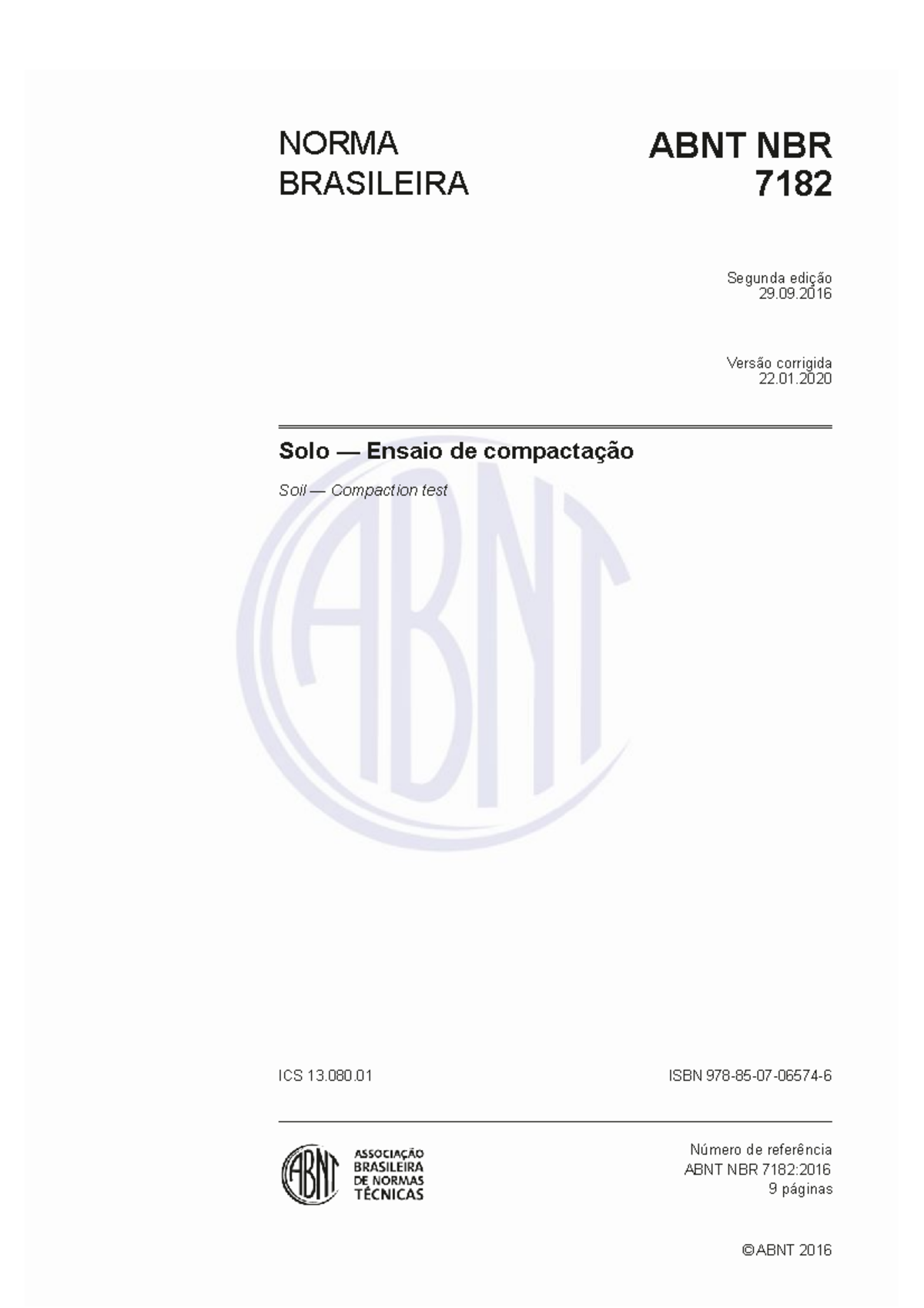 Nbr-7182-2020-solo-ensaio-de-compactaao compress - edição NORMA ABNT ...