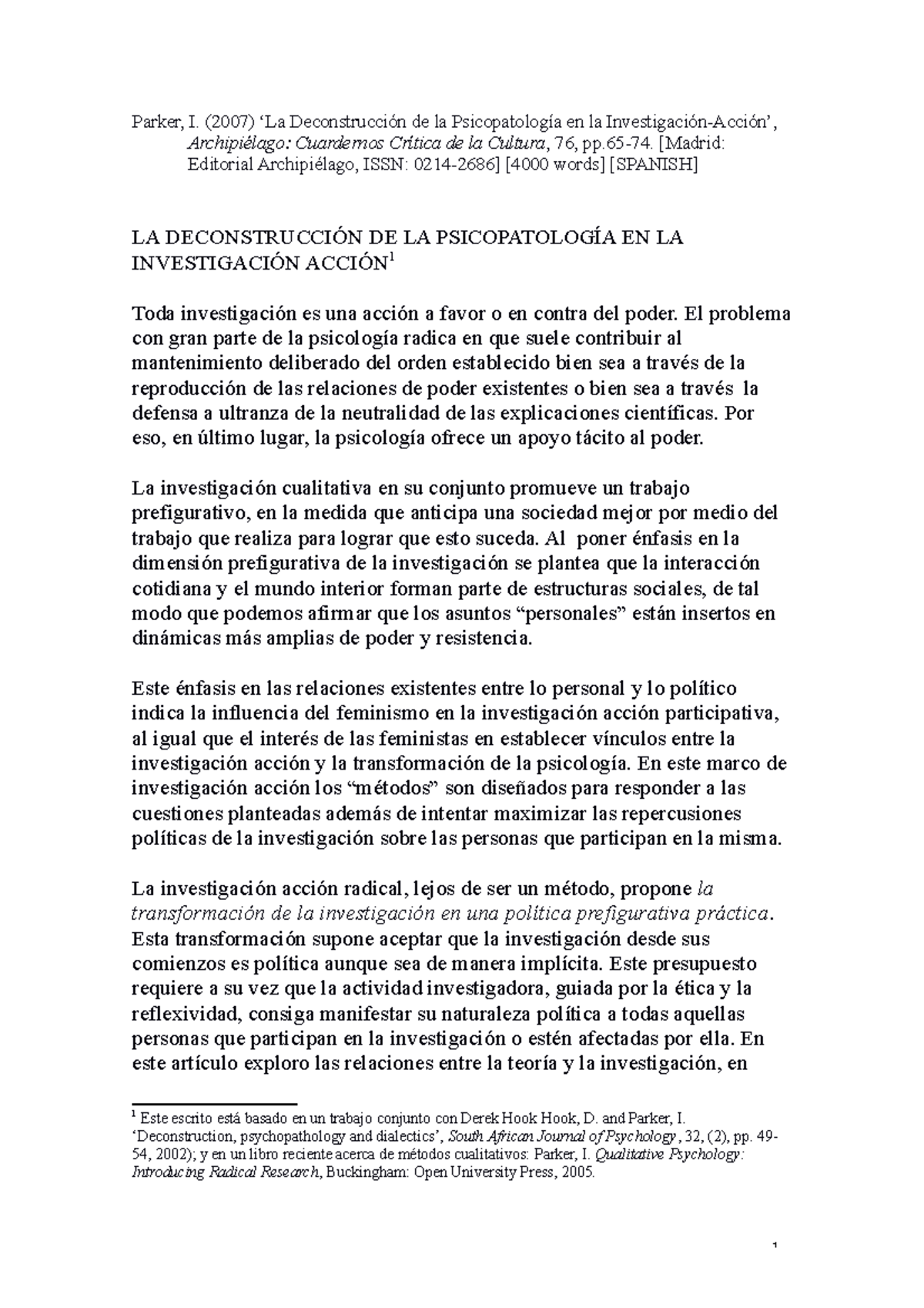 2007 Archipielago psicopatología Spanish - Psicopatologia d'Adults ...