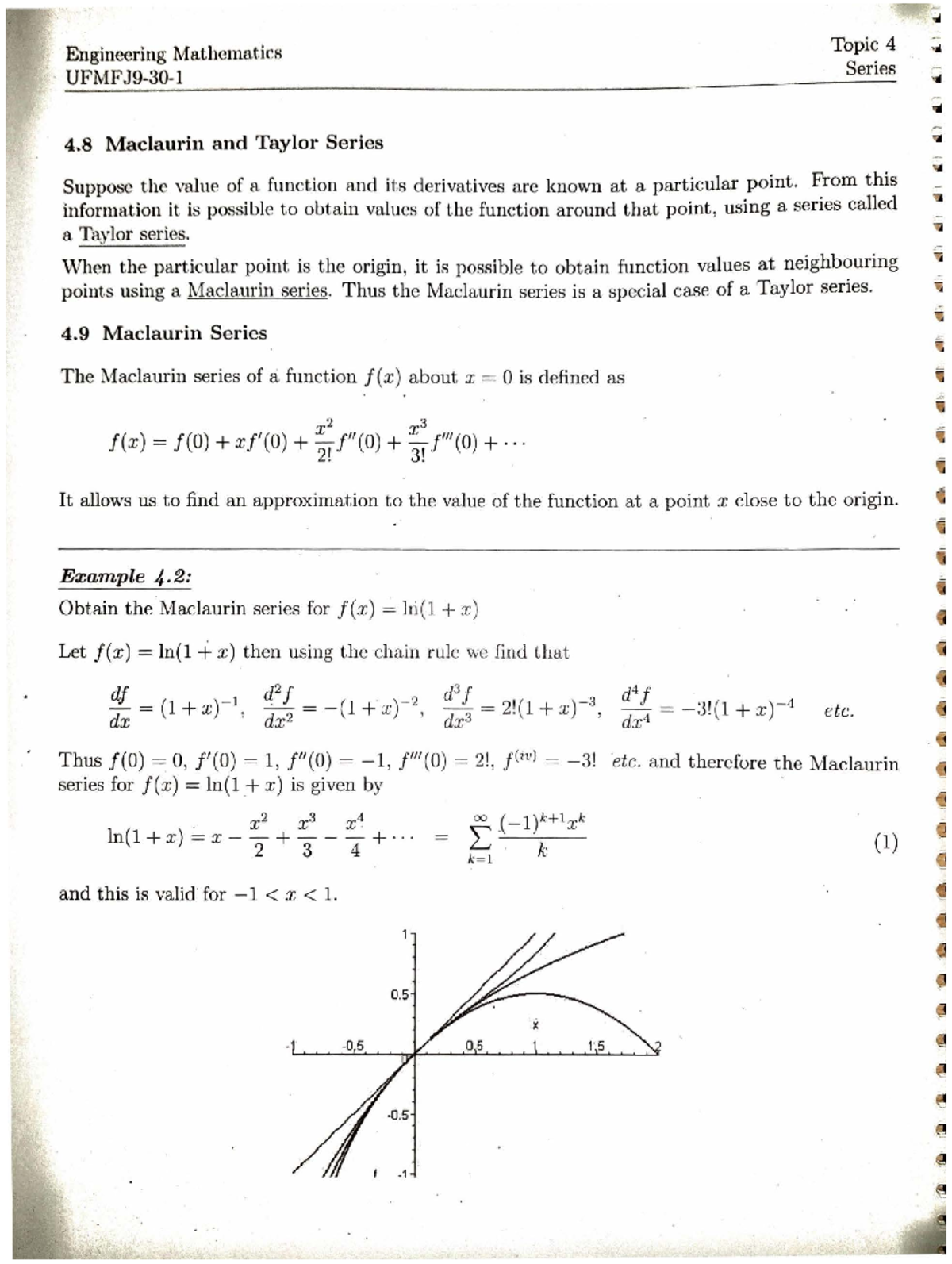 Lec 4.8 - Maclaurin & Taylor series - Engineering Mathematics · UFMF J9 ...