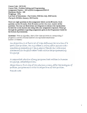 MCSL-216 - daa and web design lab - Problem Solving and Programming - IGNOU - Studocu