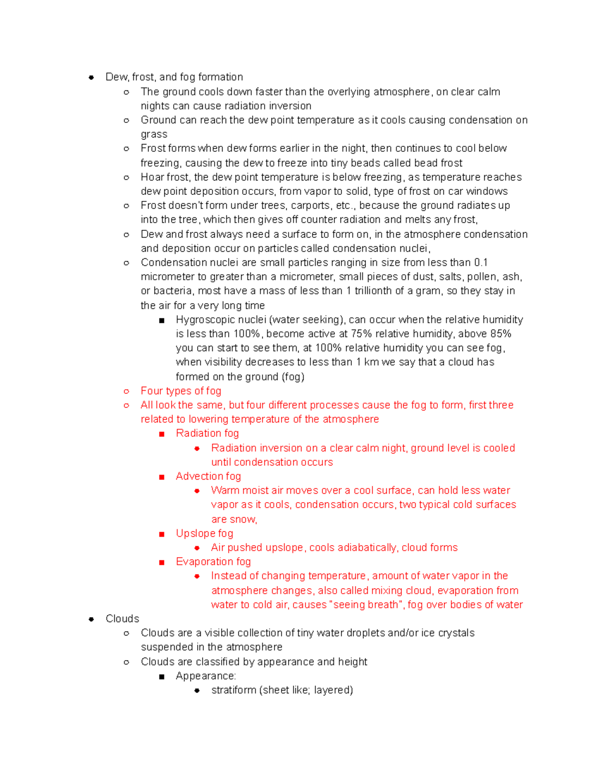 Meteorology 84 (76) - Dan Leathers - Dew, frost, and fog formation The ...
