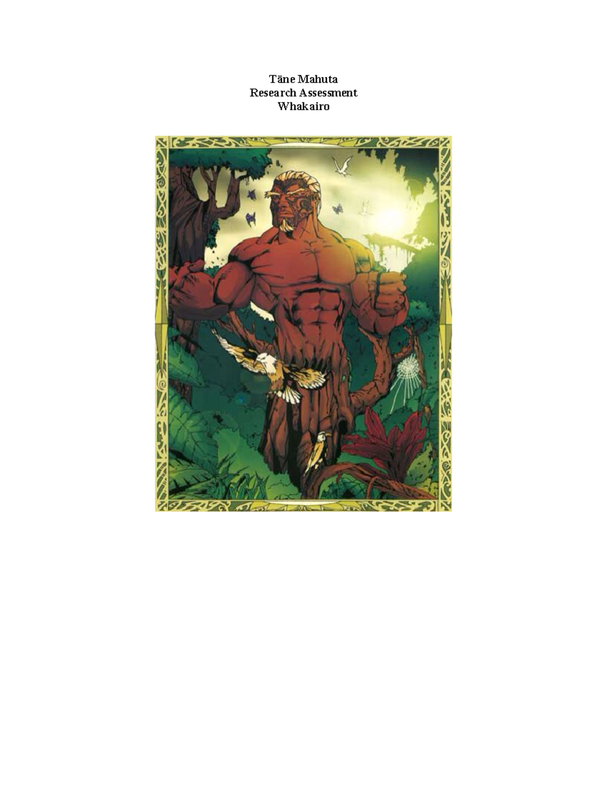 Tāne Mahuta - An essay on the description and history of a Maori God ...