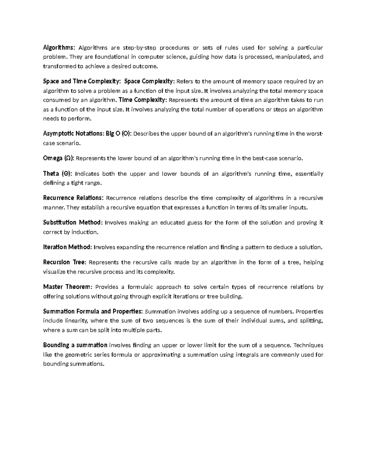 Algorithms PRACTIES - Algorithms: Algorithms are step-by-step procedures or sets of rules used ...