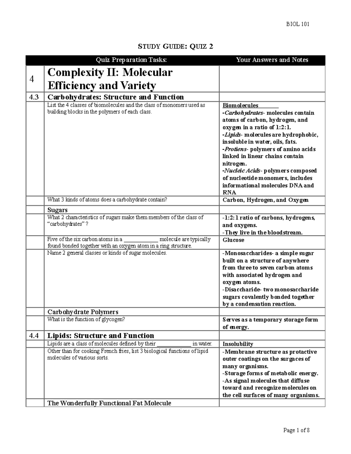 Study Guide Quiz 2 Week 2 - STUDY GUIDE: QUIZ 2 Quiz Preparation Tasks ...
