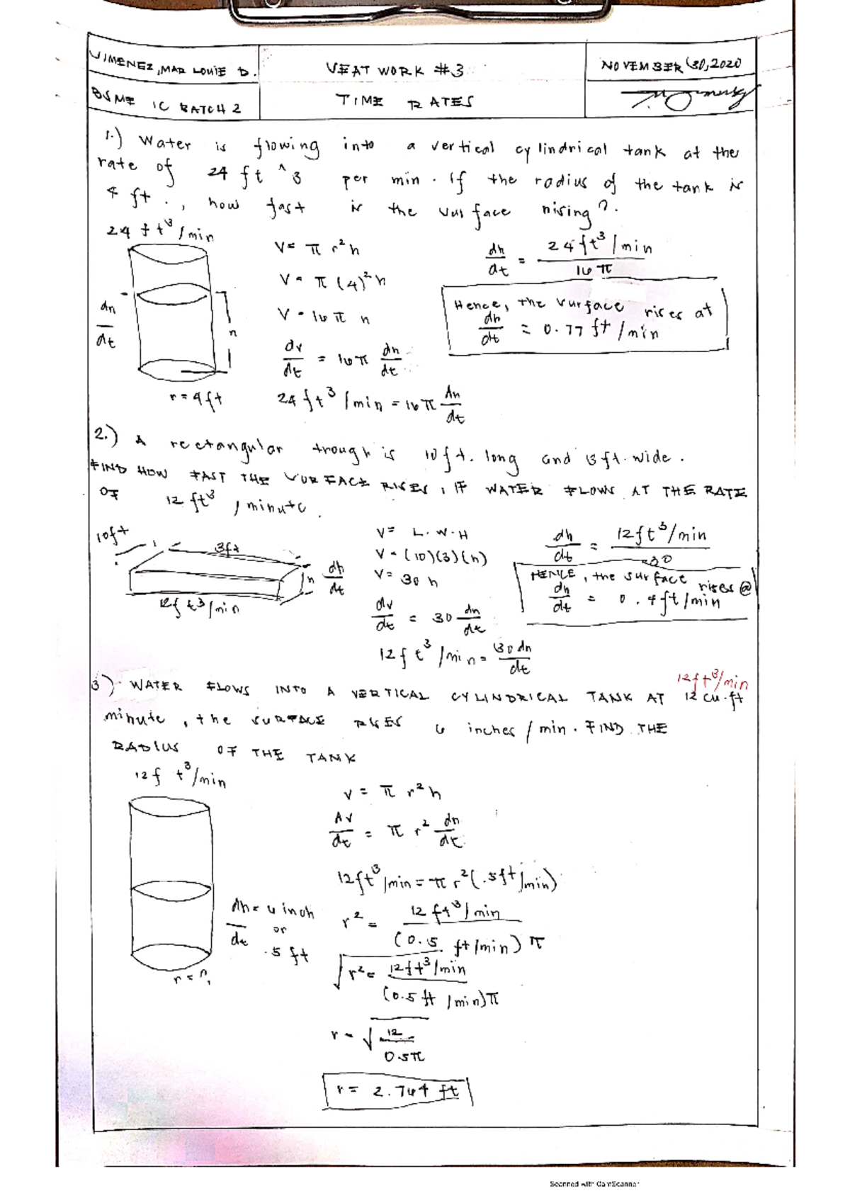 Seatwork No 3 Differential Calculus Calculus 1 Pangsu Studocu