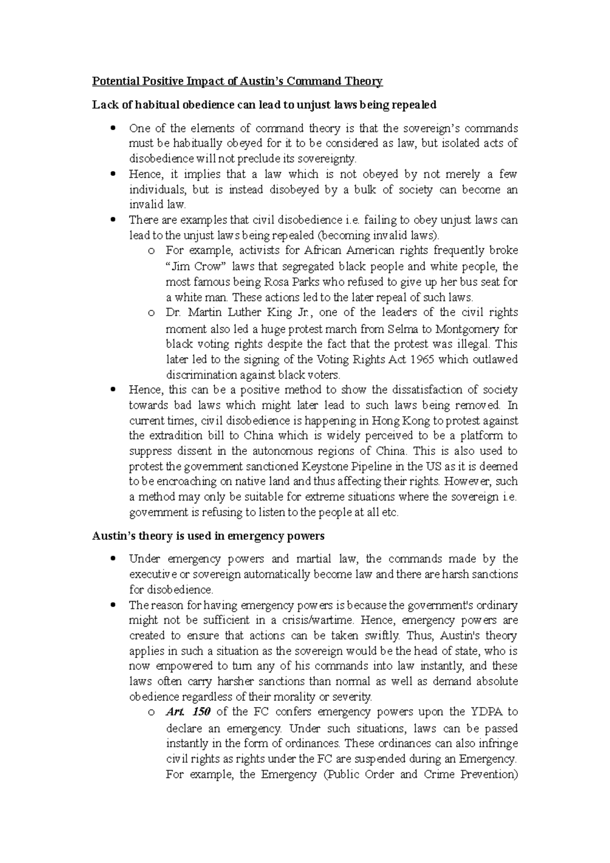 Austin's Command Theory in Contemporary Times - Potential Positive ...