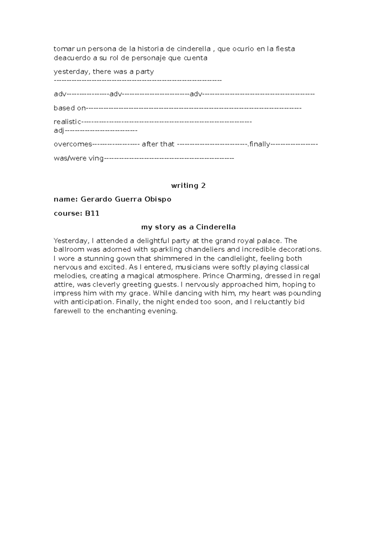 Tomar un persona de la historia de cinderella - The ballroom was ...