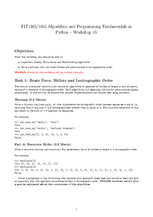 WorkshopWeek07 FIT1045 - def selection_sort(lst): #copy codes from ...
