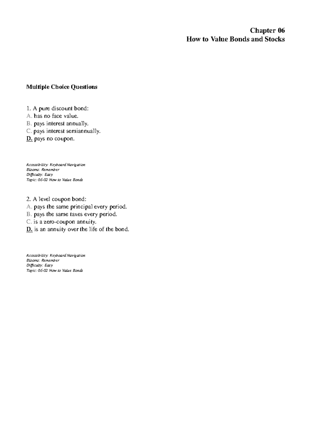 Sample/practice exam 2020, questions and answers - Chapter 06 How to ...