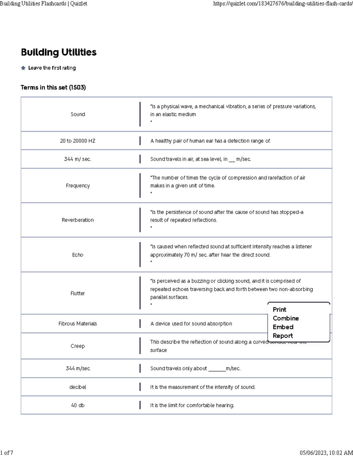 Building utilities flash cards - Building Utilities Leave the first ...