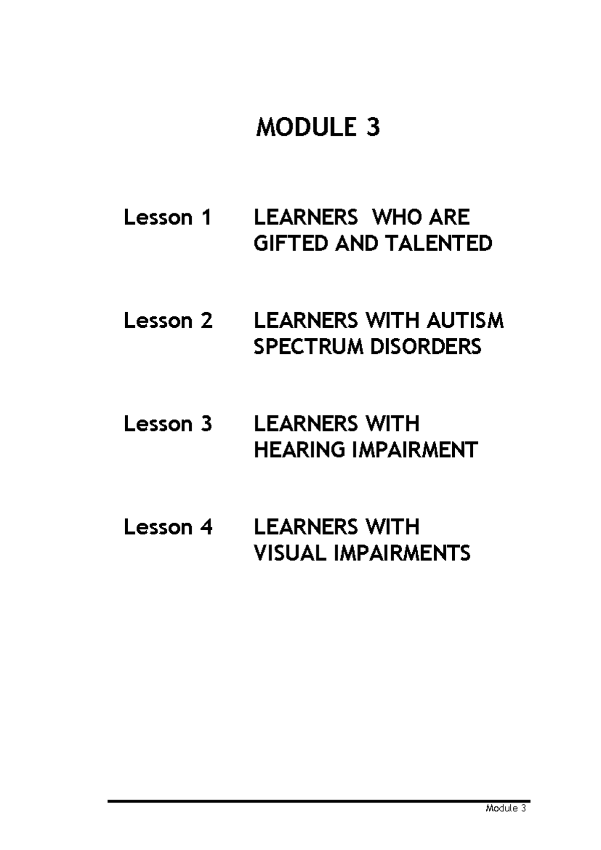 Module-3 - Lectures - Module 3 MODULE 3 Lesson 1 LEARNERS WHO ARE ...