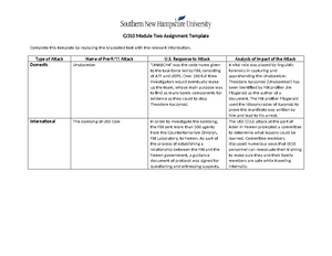CJ 210 Module Four Assignment - In each row, select a facility type and ...