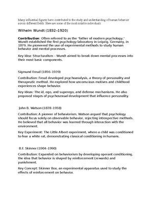 Dimensions of human behavior - Human behavior can be understood through ...