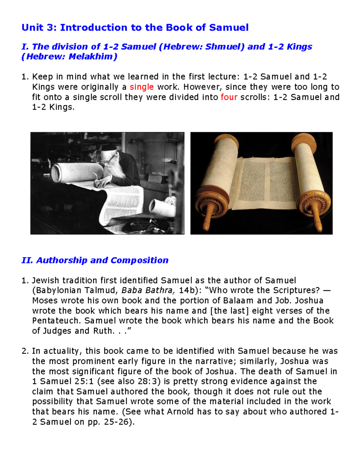 03a Intro to Samuel Sum - Lecture 3a - UBBL 310 - Studocu