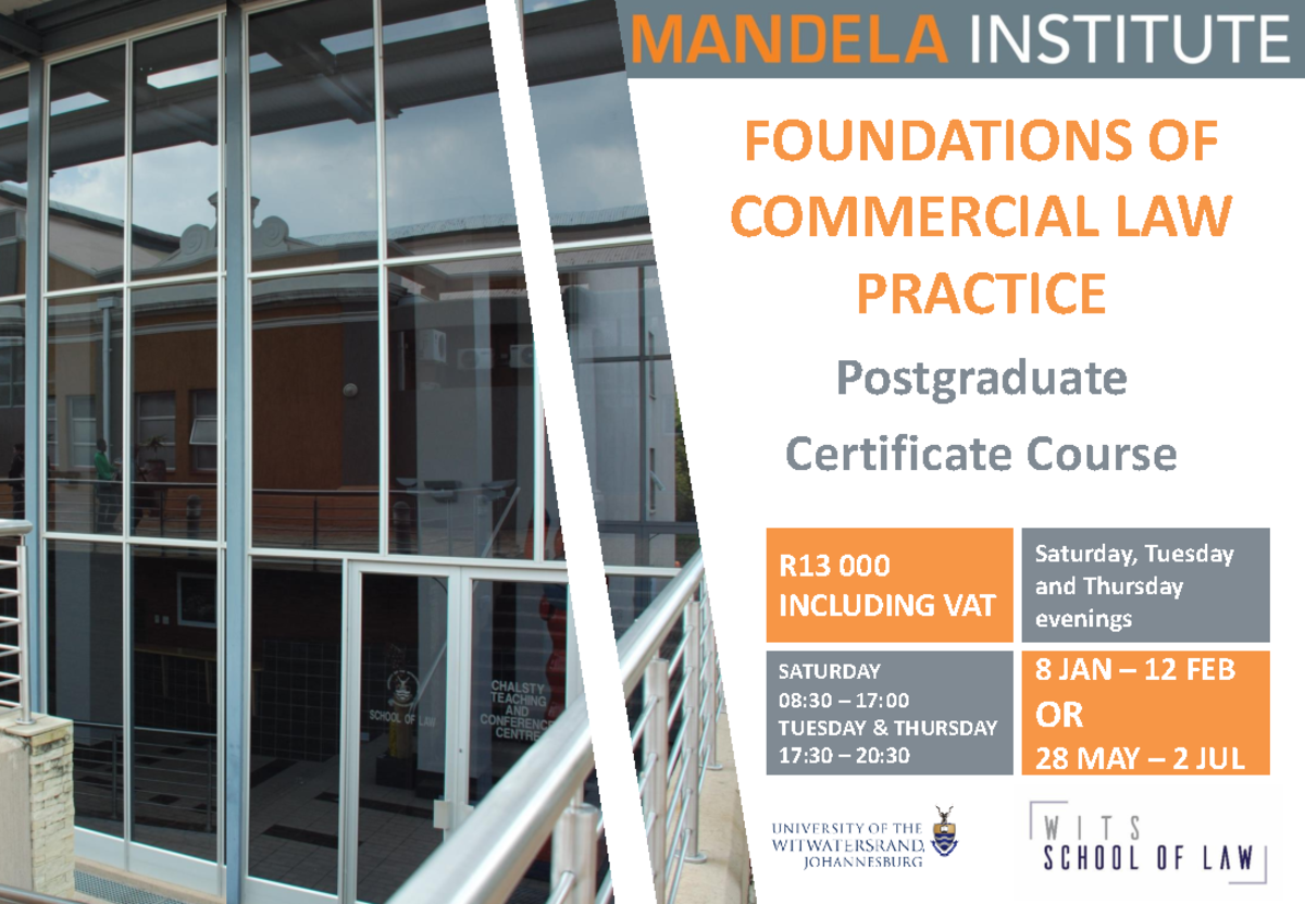 Foundations of Commercial Law Practice2021 - It aims to equip students ...