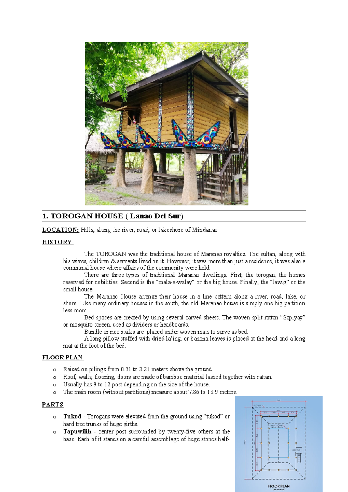 Architectural Tropical Design 1 - 1. TOROGAN HOUSE ( Lanao Del Sur ...