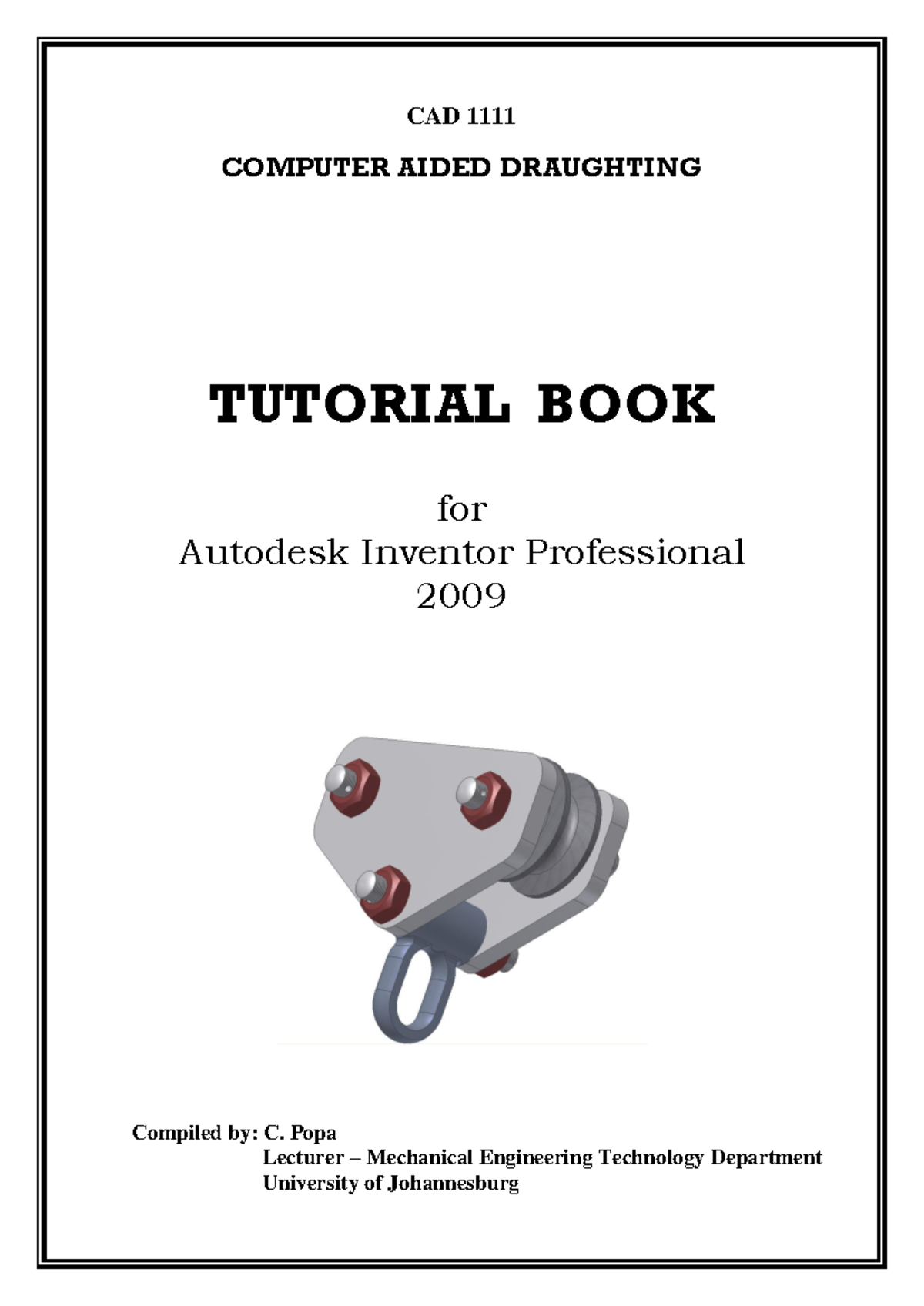 CAD Tutorial Book-DFC-JO7315-C01 - CAD 1111 COMPUTER AIDED DRAUGHTING ...