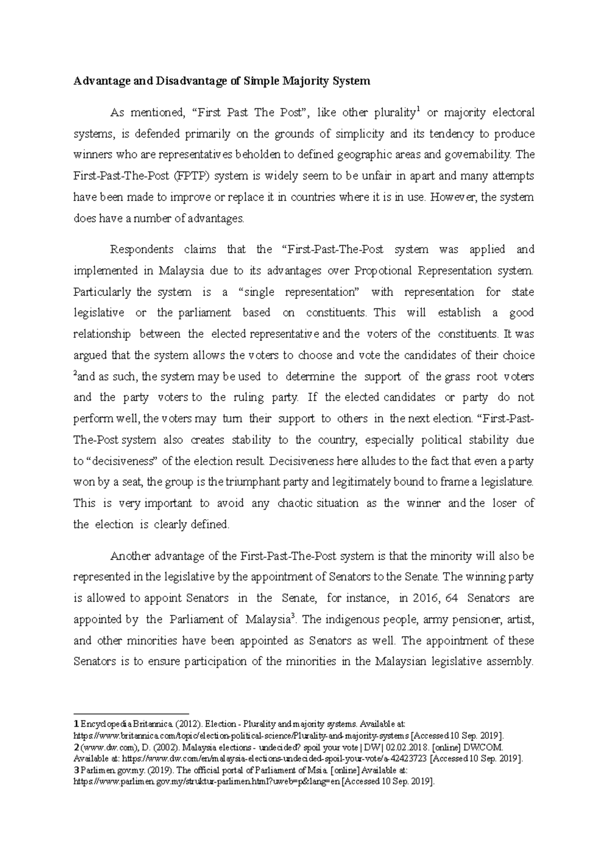 Advantage & Disadvantage of Simple Majority System - Advantage and ...