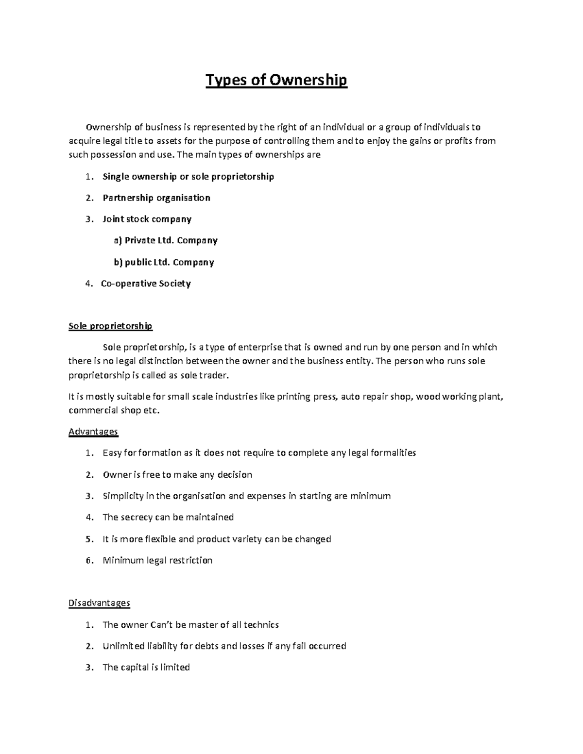 1635514340613 ownership notes for instru - Types of Ownership Ownership ...