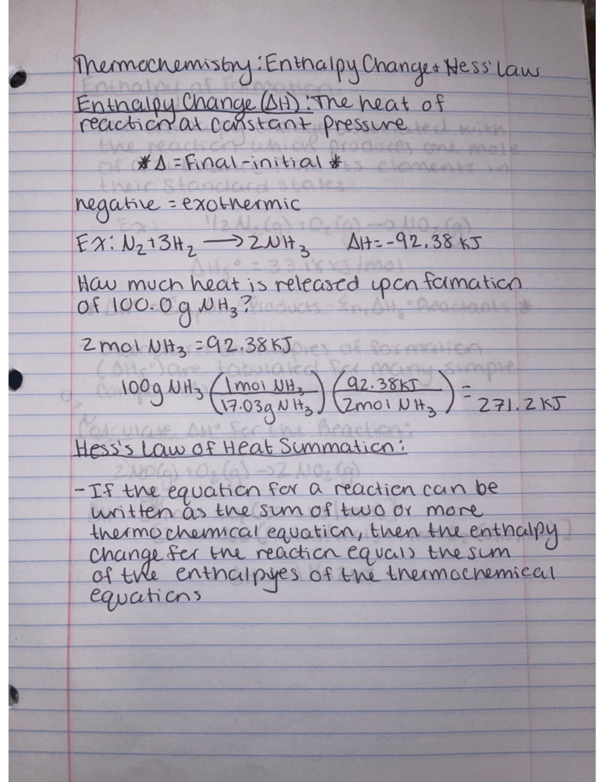 Pic3 - Notes from Module 4.1 and Thermochemistry - Thermochemistry ...