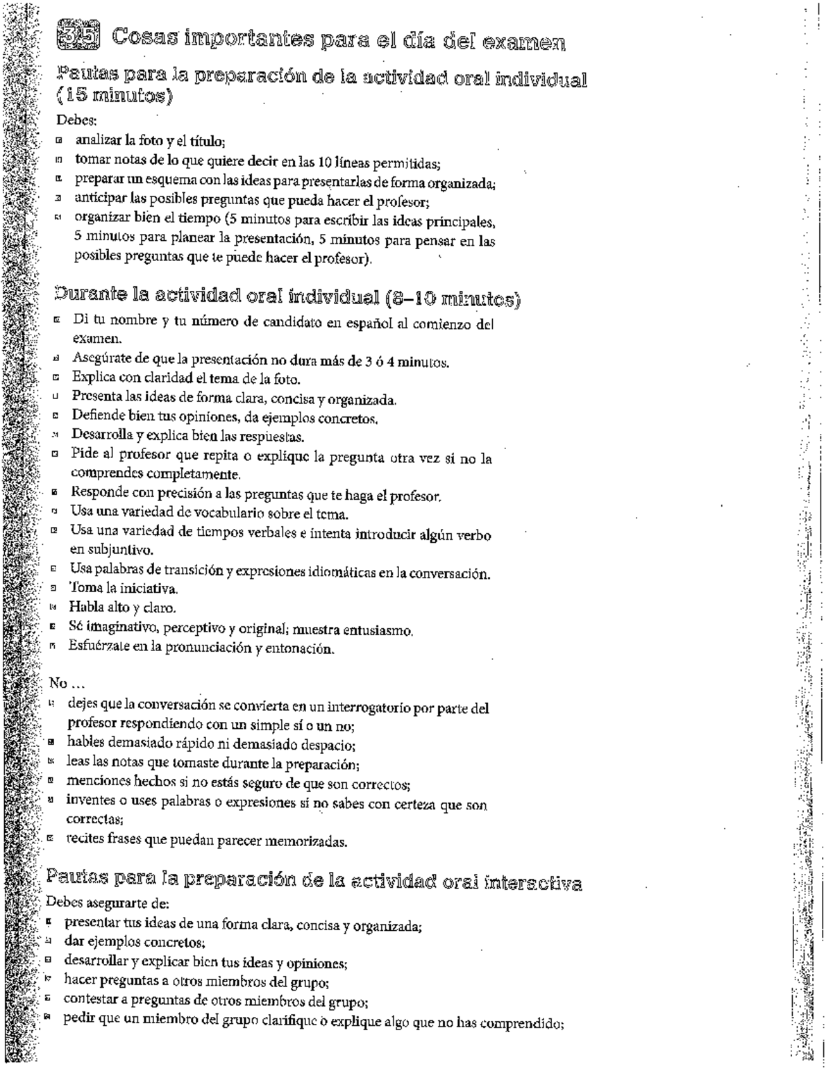 El día del examen - tips para el oral individual ib - Lenguaje Y ...