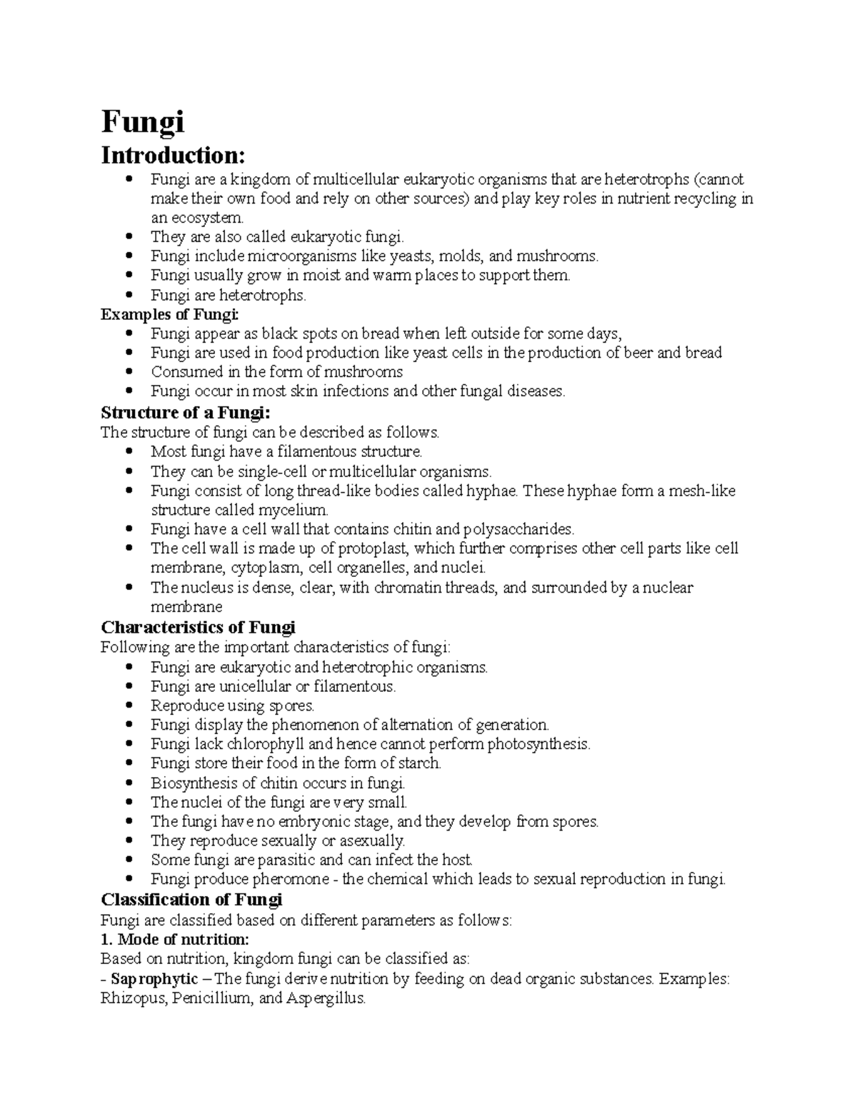 Fungi - reproduction - Fungi Introduction: Fungi are a kingdom of ...