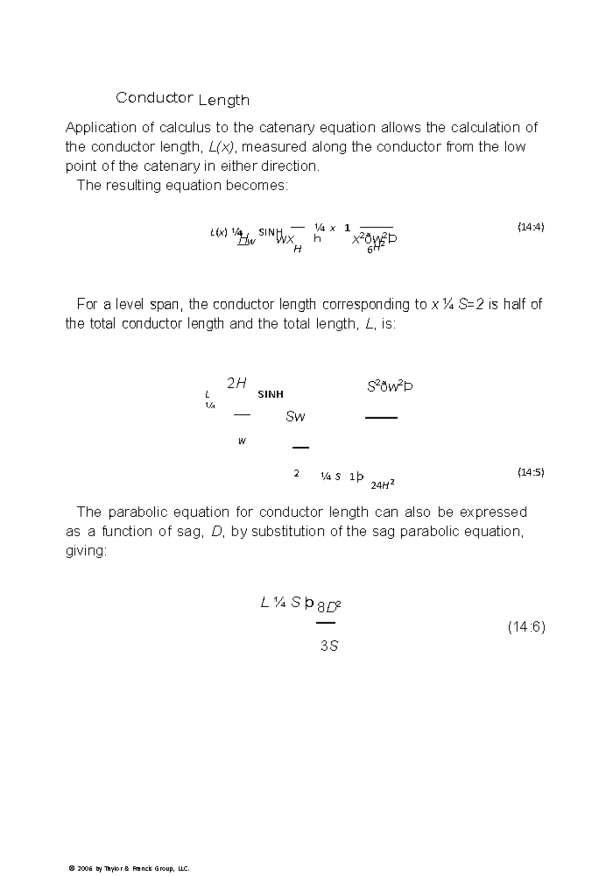Conductor Length - Application of calculus to the catenary equation ...