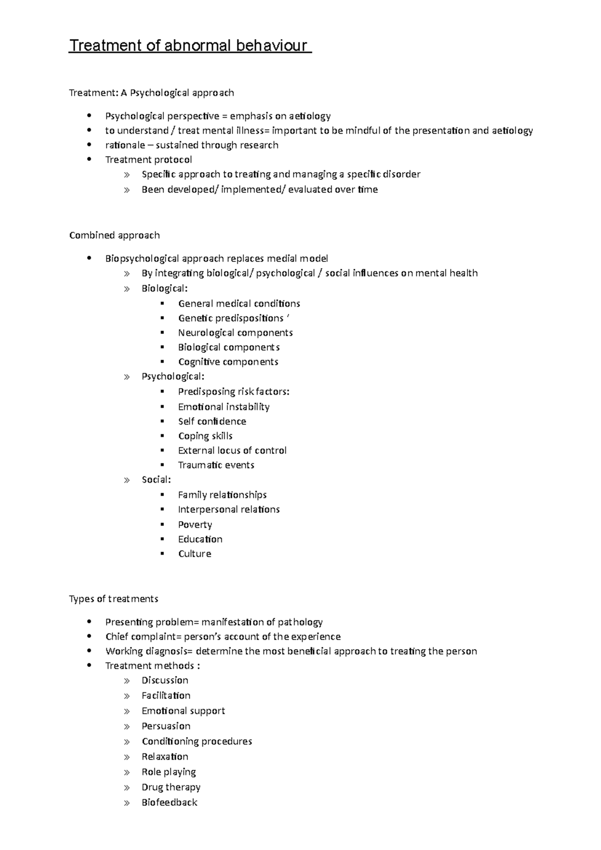 Chapter 16 - Treatment of abnormal behavior - Treatment of abnormal ...