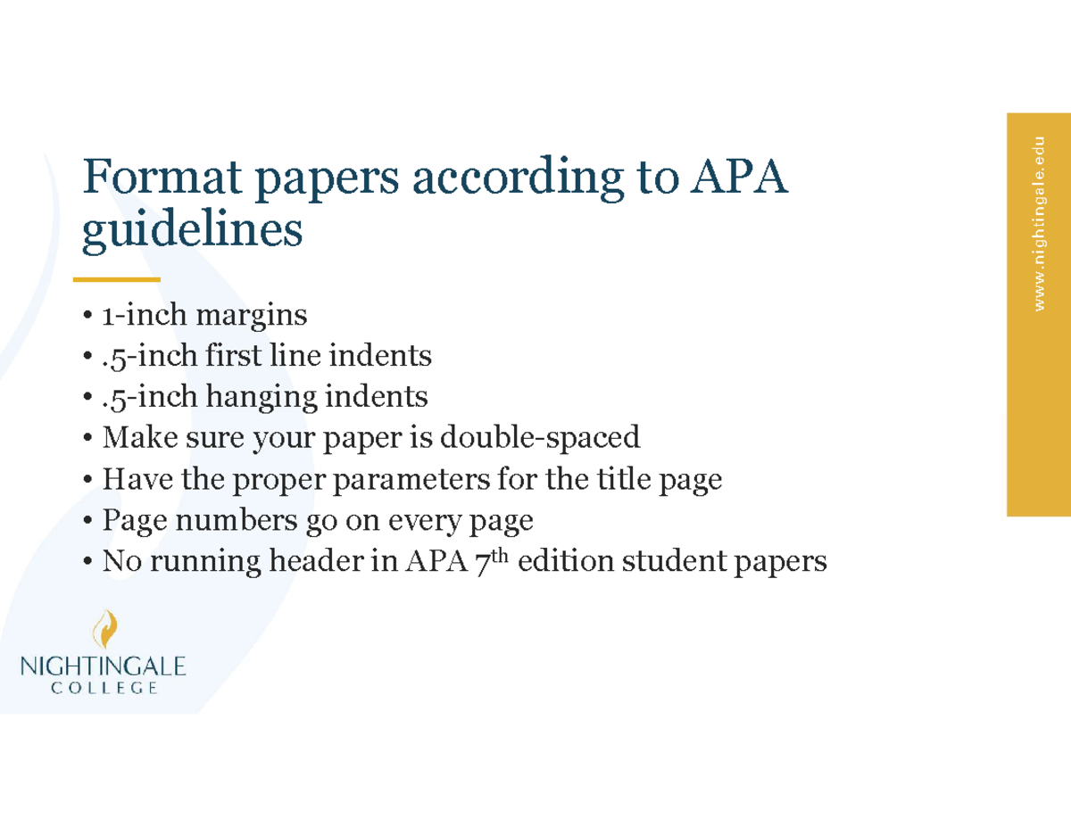 Formatting Hanging Indents - nightingale Format papers according to APA ...
