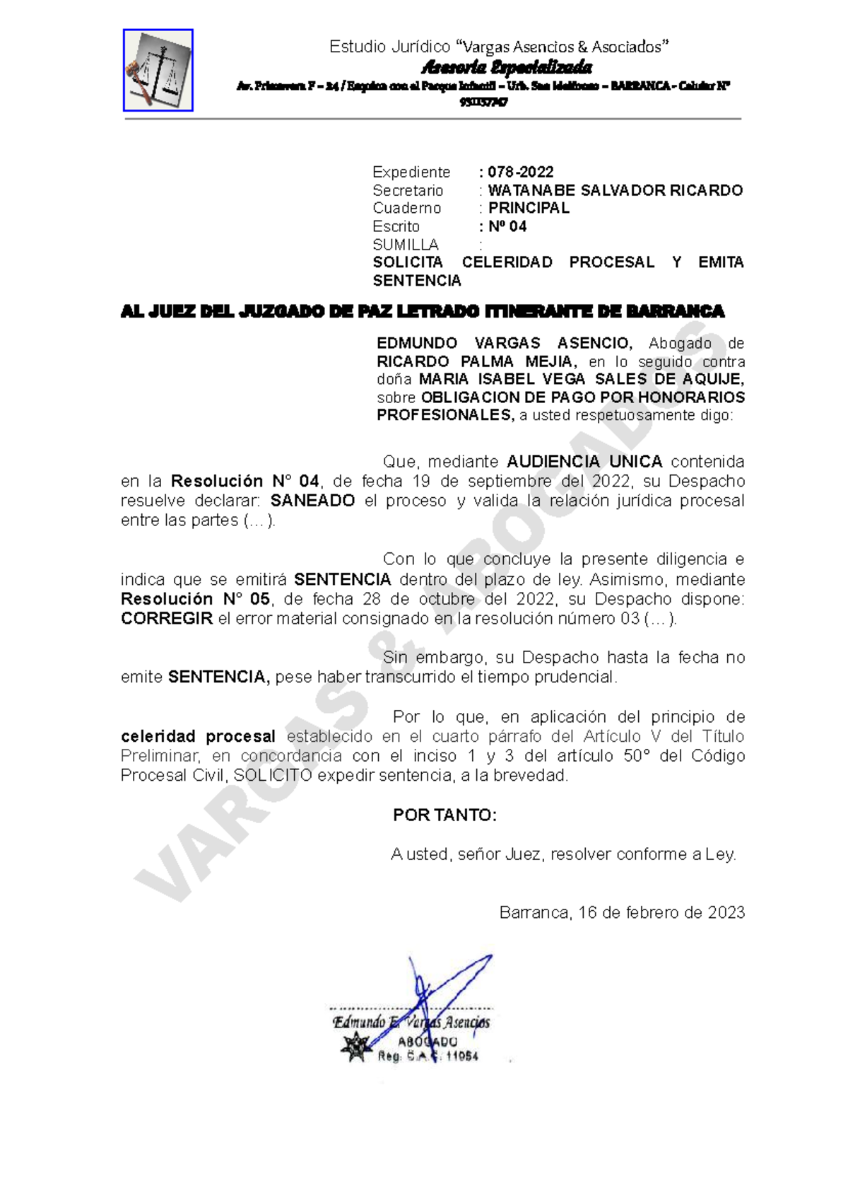 Ricardo Palma - Expedir Sentencia - VARGAS & ABOGADOS Estudio Jurídico ...