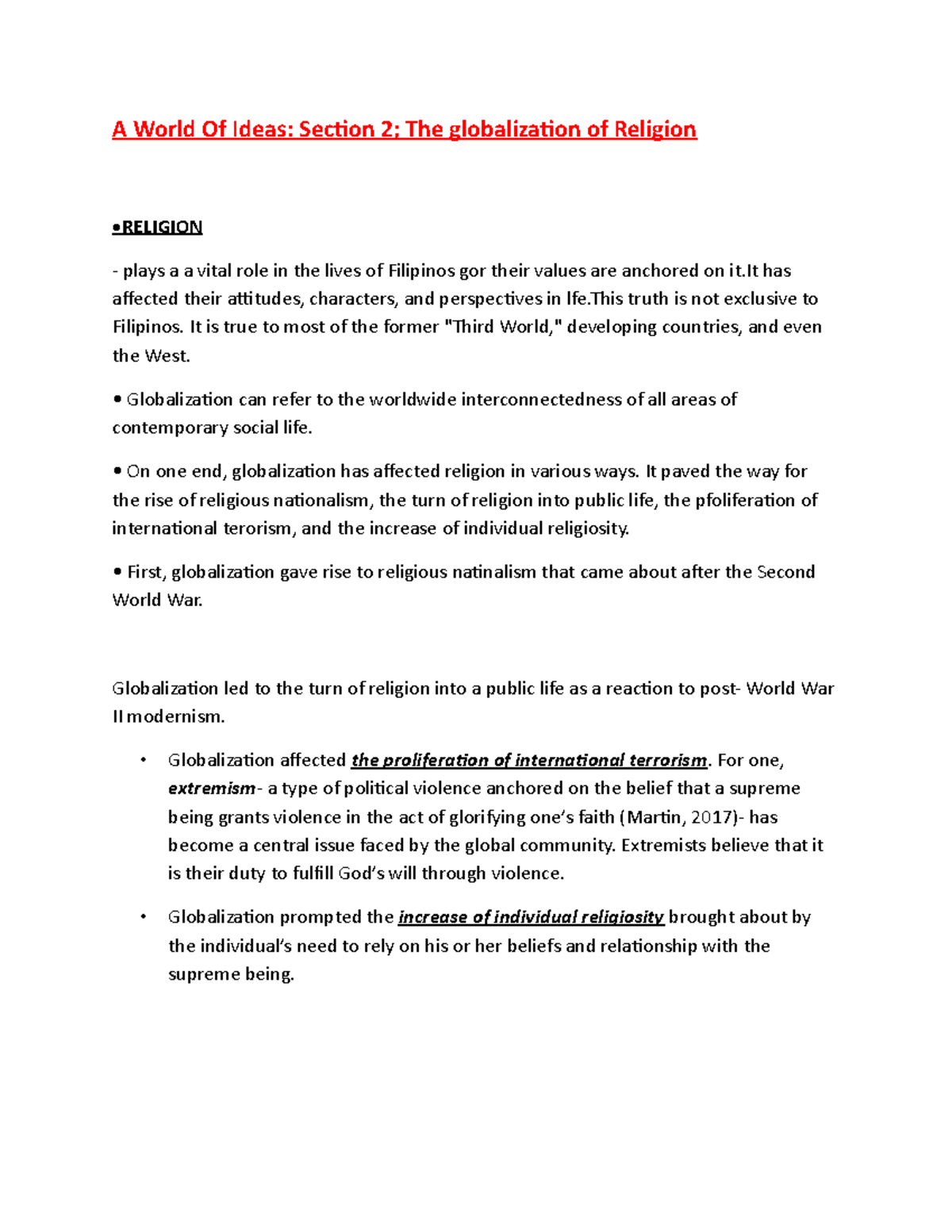 A World Of Ideas - It is true to most of the former "Third World ...