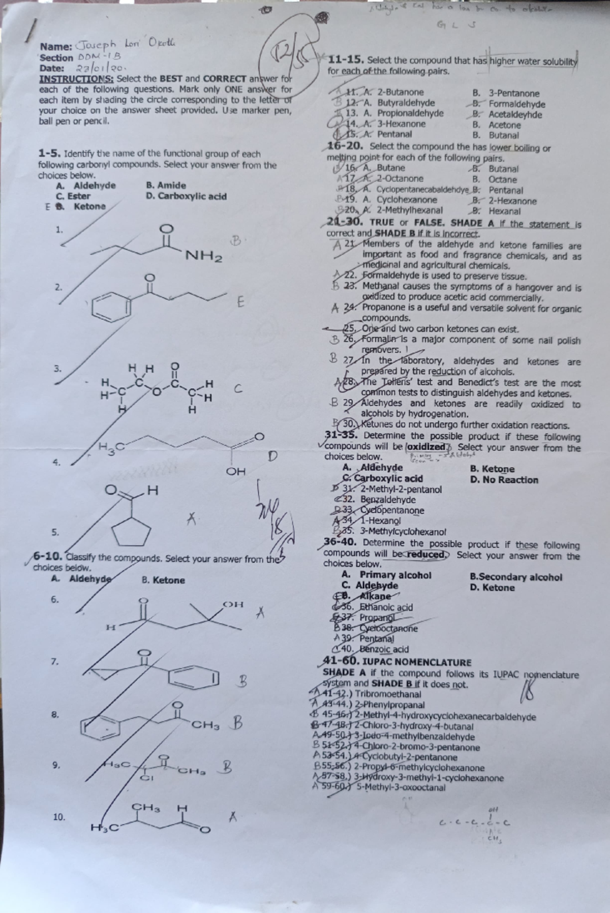 Daniel Review 1 - Summary Doctor of Dental Medicine - Name:Joseph ori ...