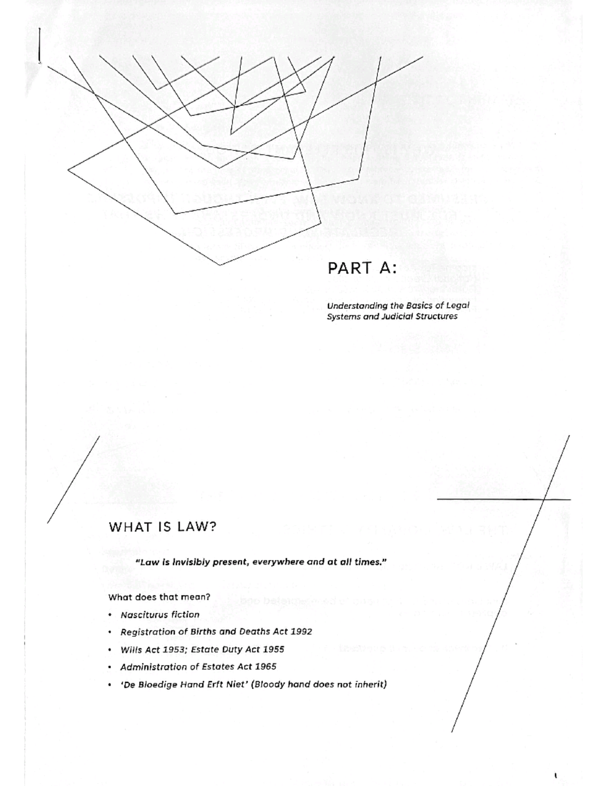 Part A annotated - PART A: Understanding the Basics of Legal Systems ...