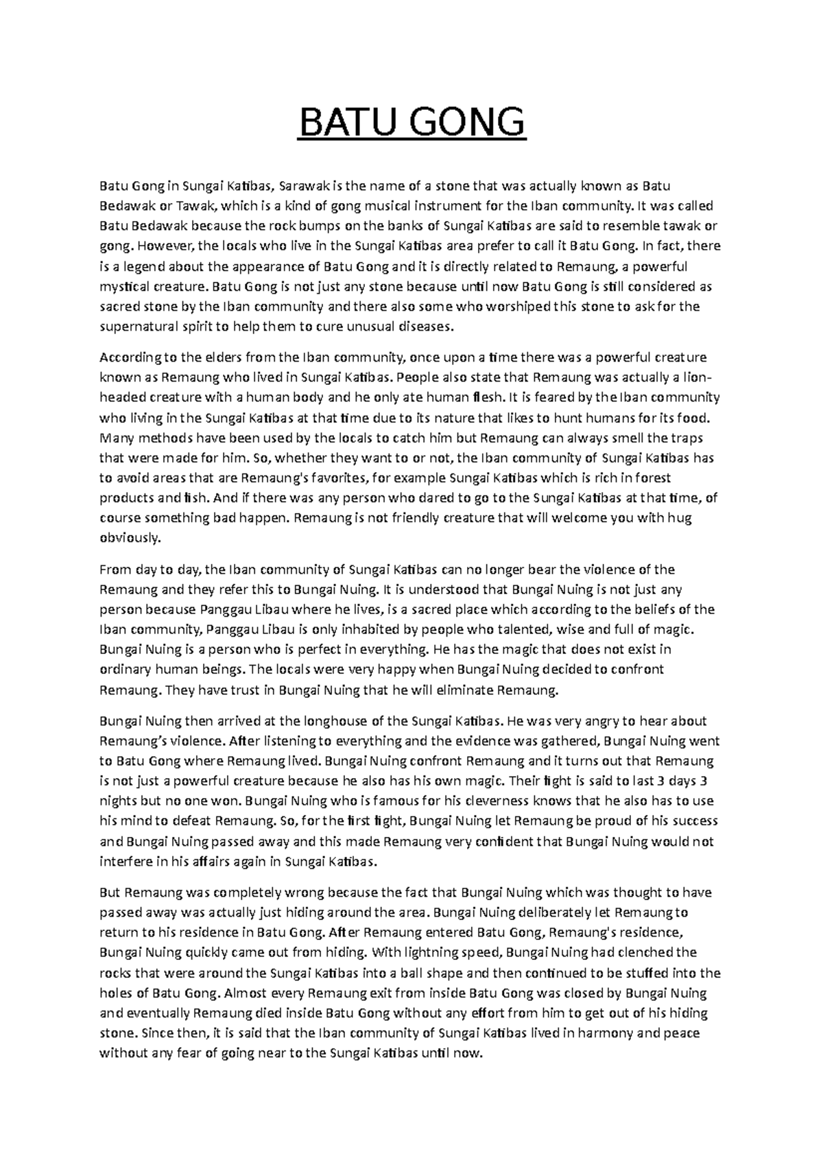 BATU GONG - just ignore this - BATU GONG Batu Gong in Sungai Katibas ...